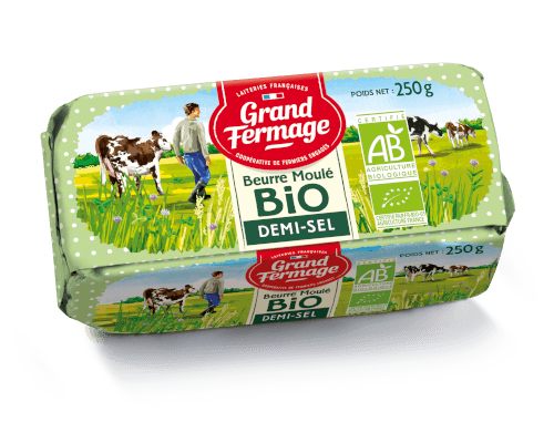Beurre moulé BIO doux et demi-sel - Eurial food service & industry