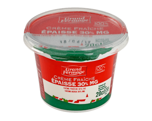 Crème fraîche épaisse 30% MG - Eurial food service & industry