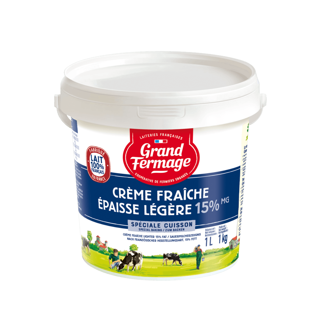 Crème fraiche épaisse légère 15% MG | Grand Fermage