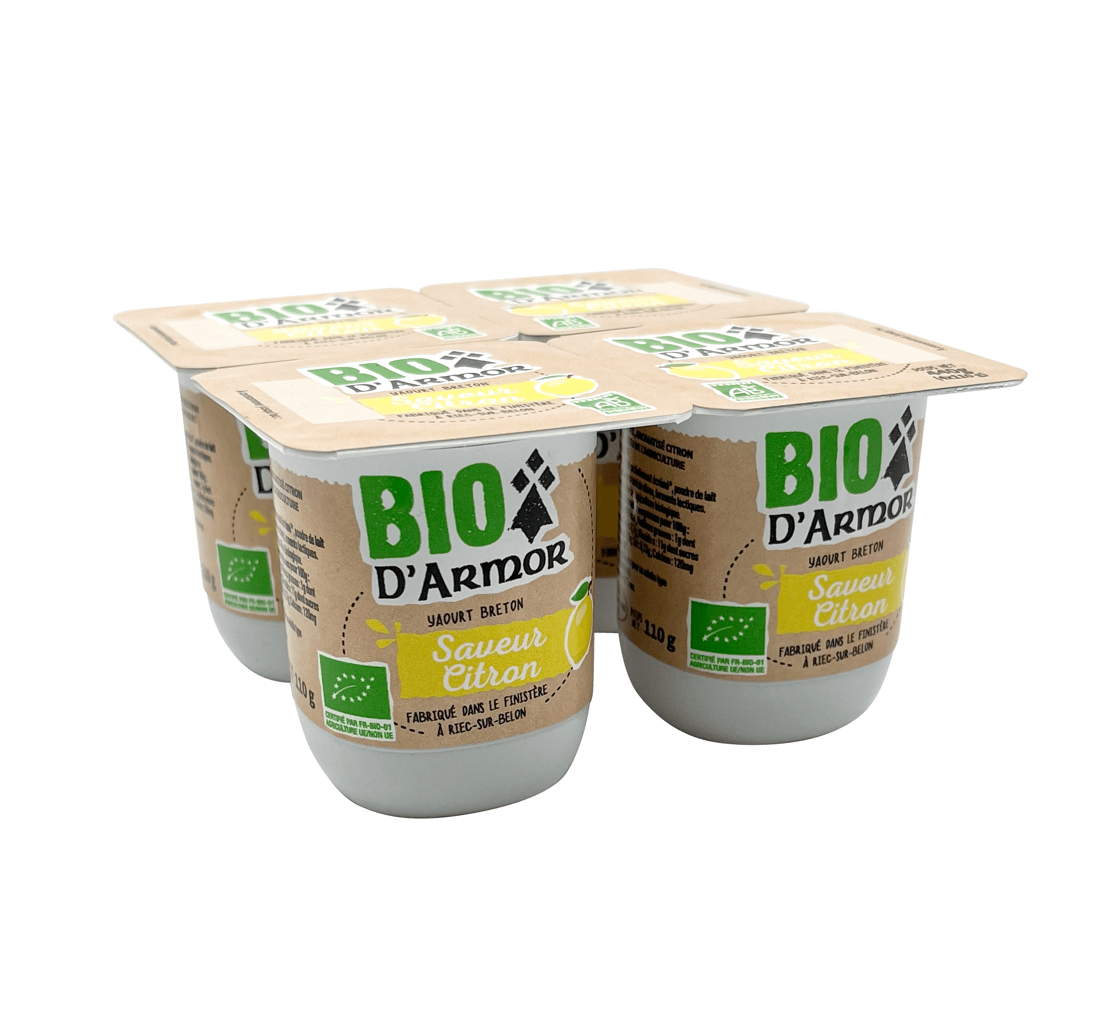 Yaourt sucré aromatisé citron BIO - Bio d'Armor | Eurial FSI